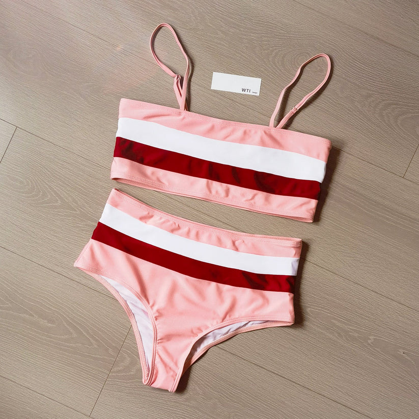 Tropical Floral Brazilian Bikini Swimwear | Color Block Bathing suit ...