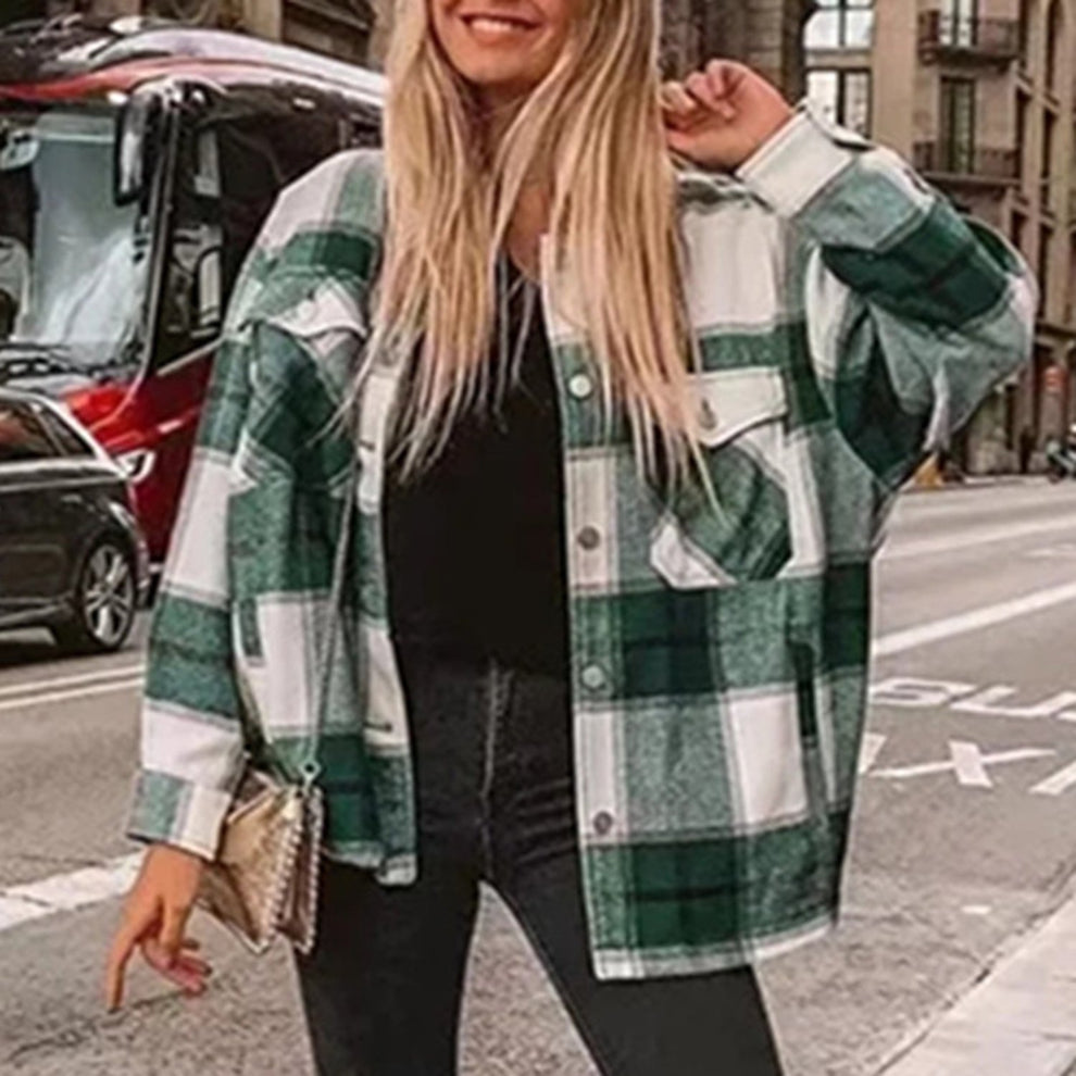 Oversized Checked Shirt Jacket – W.T.I. Design