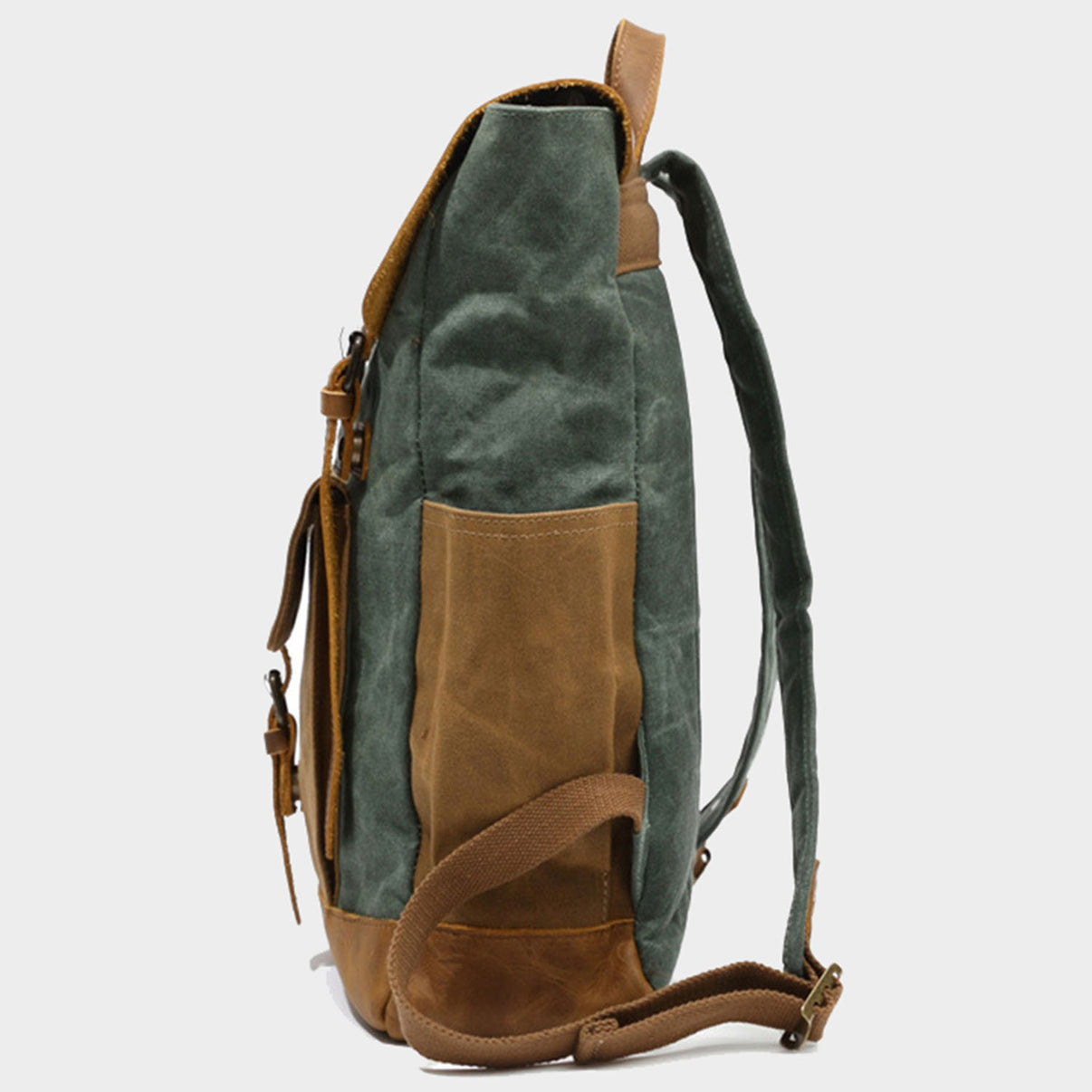 Vintage Style Unisex Canvas & Leather Rucksack Backpack 14" – W.T.I. Design